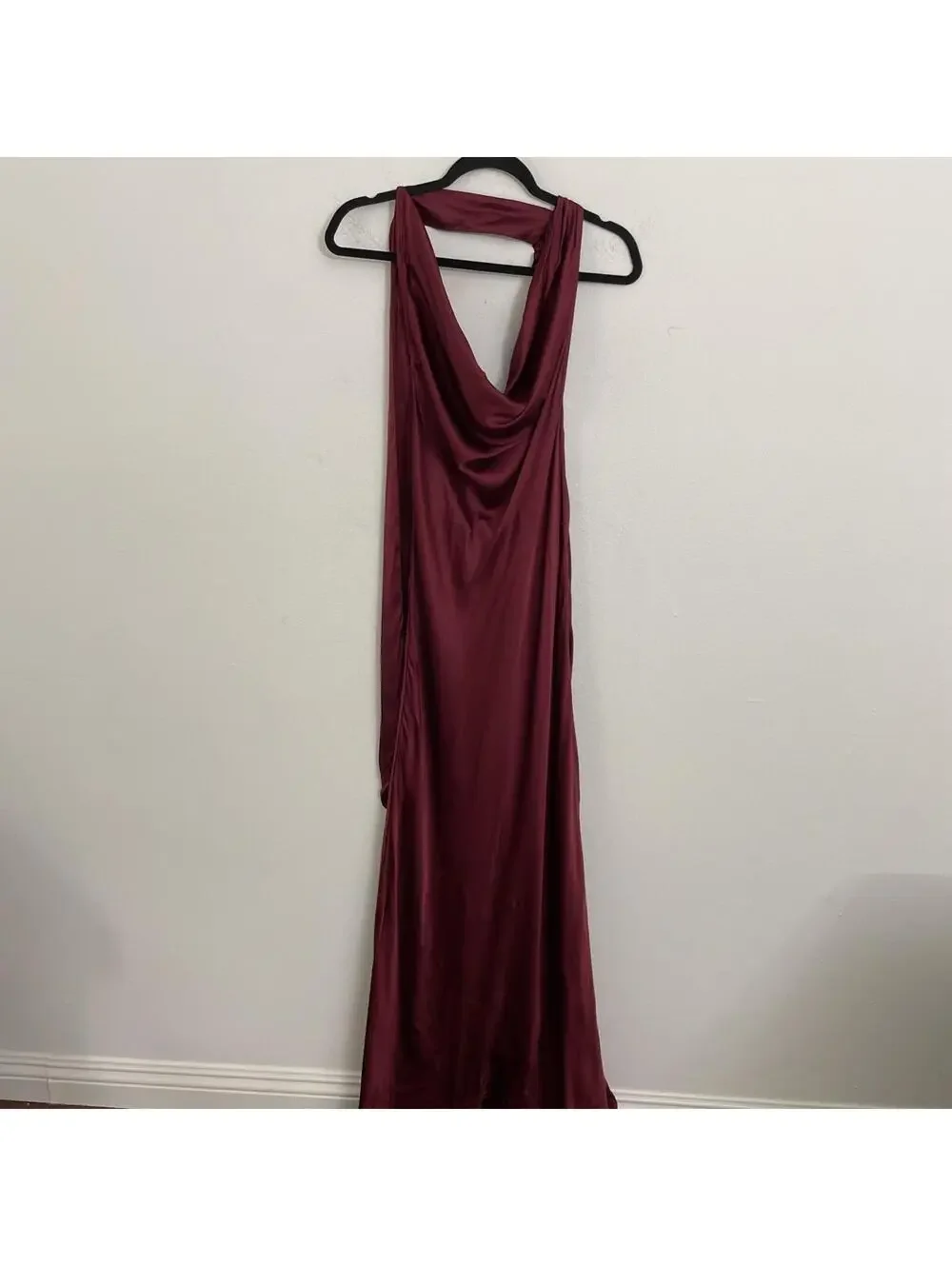 Stone Cold Fox | Dresses | Stone Cold Fox Amelia Gown Halter Satin Maxi ...